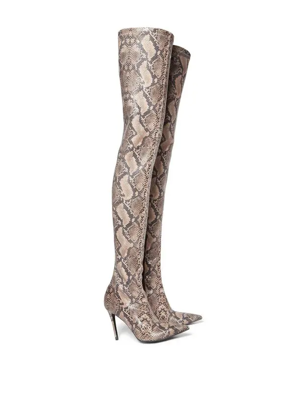 Stella McCartney Python-print Thigh-high Boots