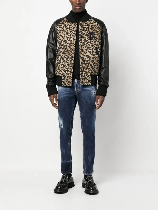 Dsquared2 Leopard-print Bomber Jacket