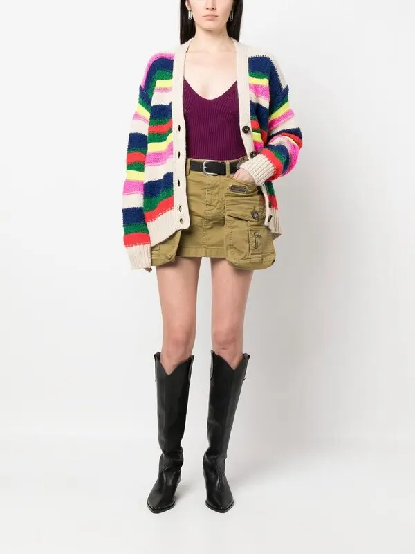 Dsquared2 Cargo-pocket Cotton Miniskirt - Green