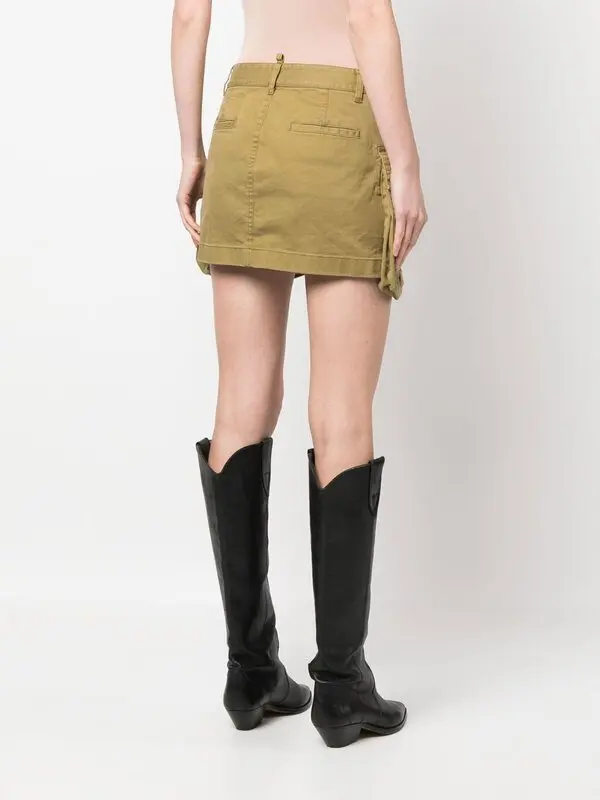 Dsquared2 Cargo-pocket Cotton Miniskirt - Green