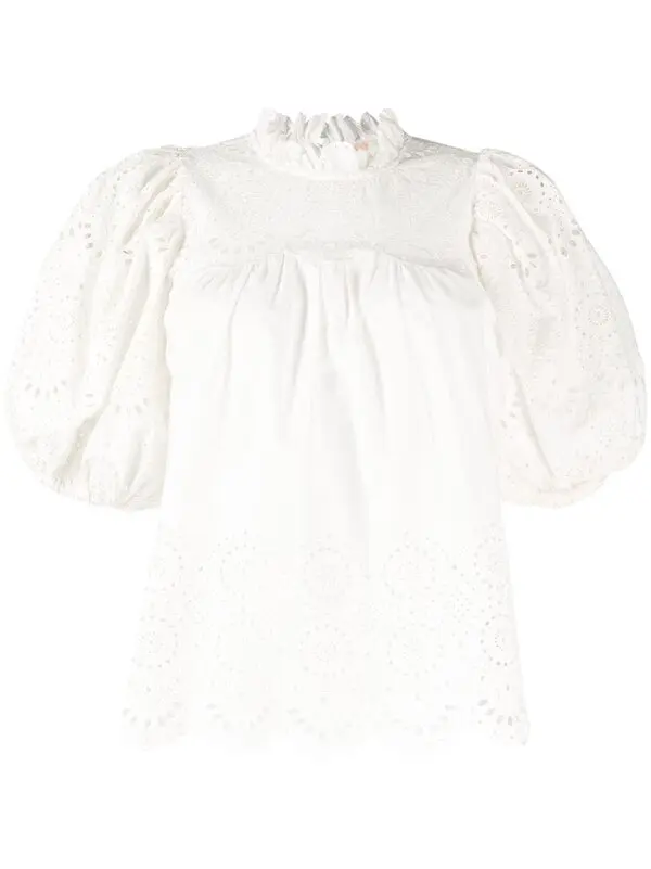 Ulla Johnson Puff-sleeve Cotton Blouse