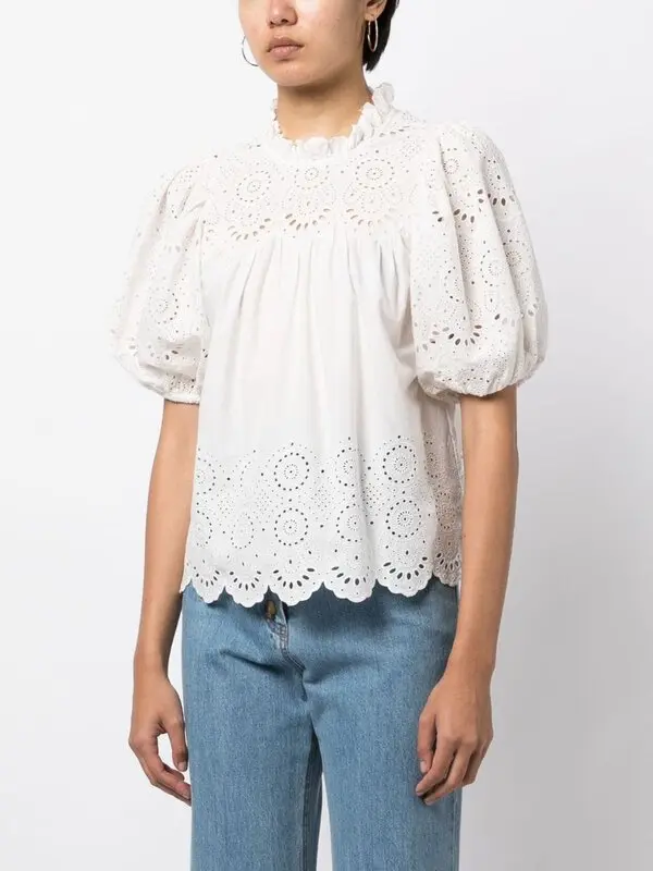 Ulla Johnson Puff-sleeve Cotton Blouse