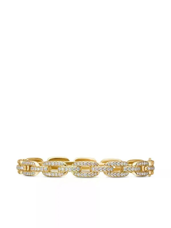 David Yurman 18kt Yellow Stax Diamond Bracelet - Gold