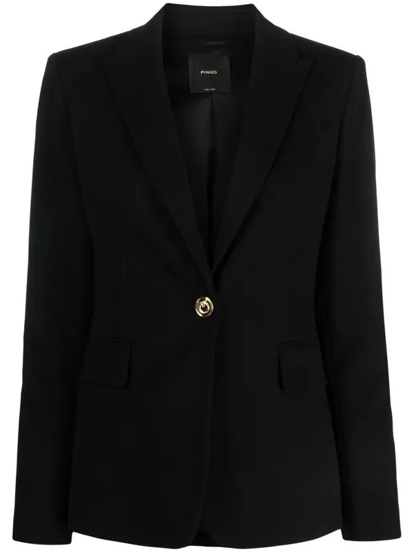 Pinko Single-breasted Blazer - Black