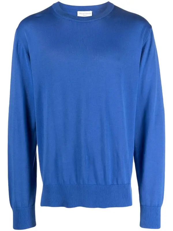 Officine Générale Fine-knit Cotton Jumper - Blue