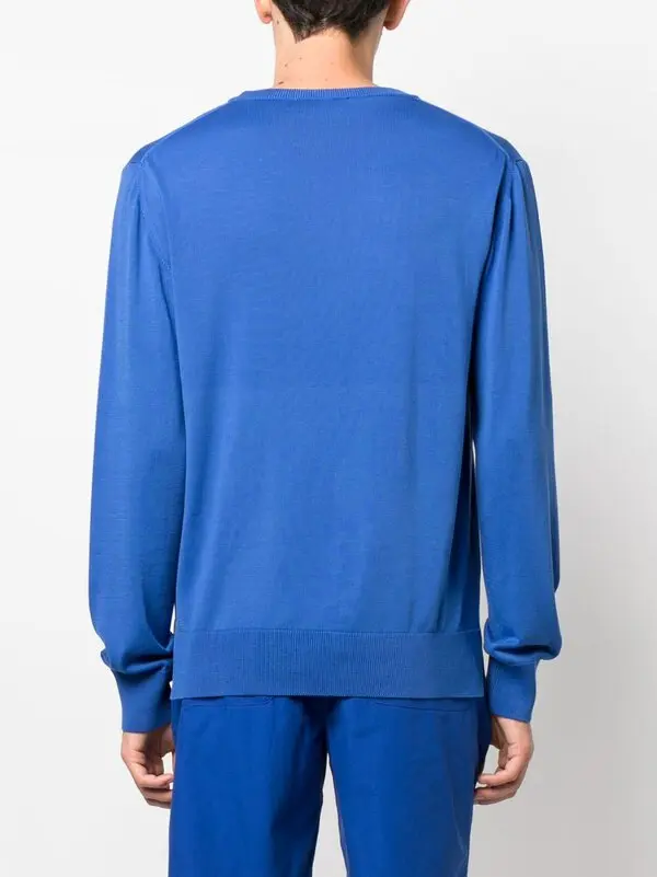 Officine Générale Fine-knit Cotton Jumper - Blue