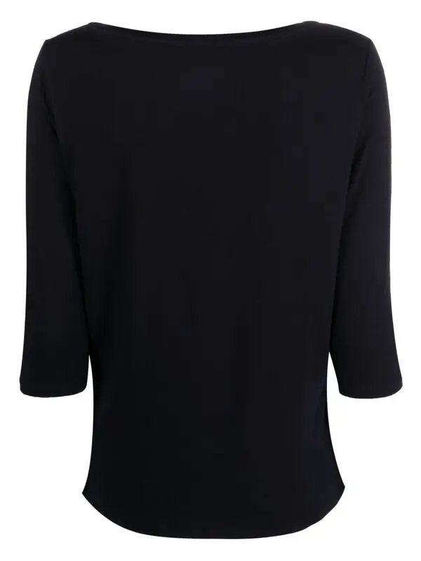 Majestic Filatures Boat-neck Jersey Top - Blue