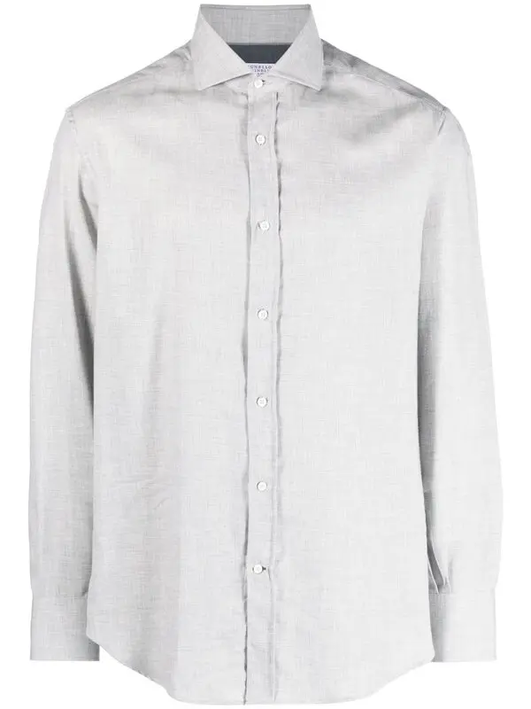 Brunello Cucinelli Long-sleeve Cotton-blend Shirt