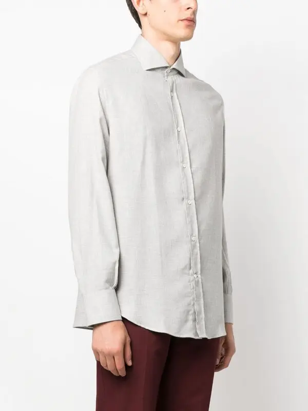 Brunello Cucinelli Long-sleeve Cotton-blend Shirt