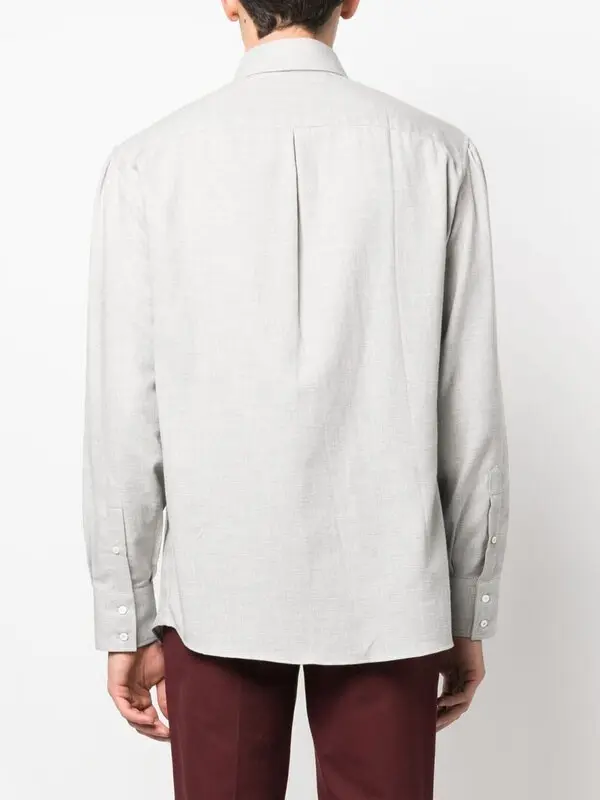 Brunello Cucinelli Long-sleeve Cotton-blend Shirt