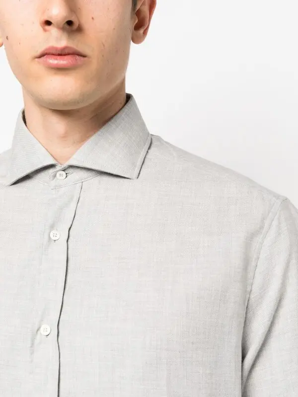 Brunello Cucinelli Long-sleeve Cotton-blend Shirt