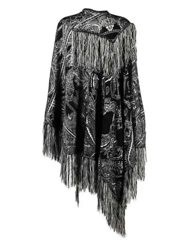 Philipp Plein Paisley-jacquard Wool Cape