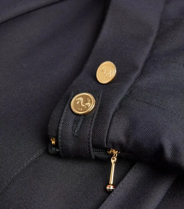 Thom Browne Pleated Midi Skirt - Navy