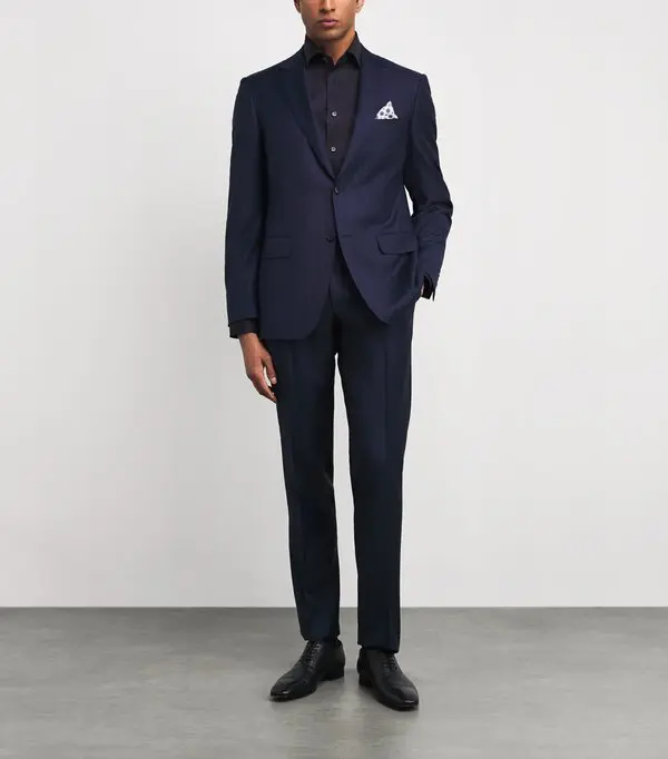 Eton Signature Twill Slim Shirt - Navy