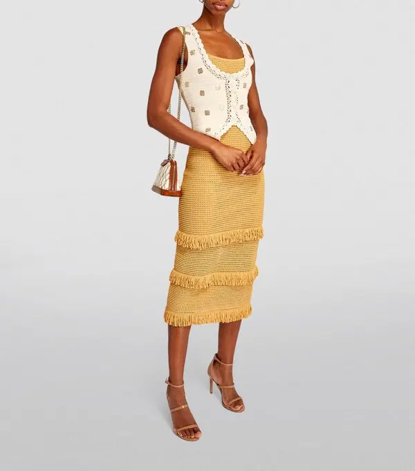 Sandro Crochet Waistcoat Tank Top