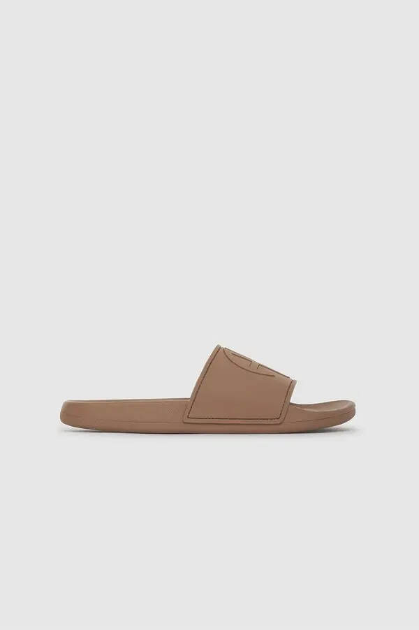 ANINE BING Isla Slides - Camel Monogram