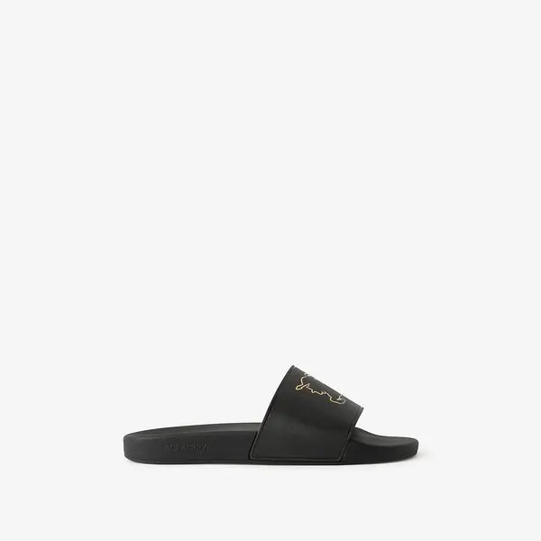 Burberry Check Ekd Motif Slides