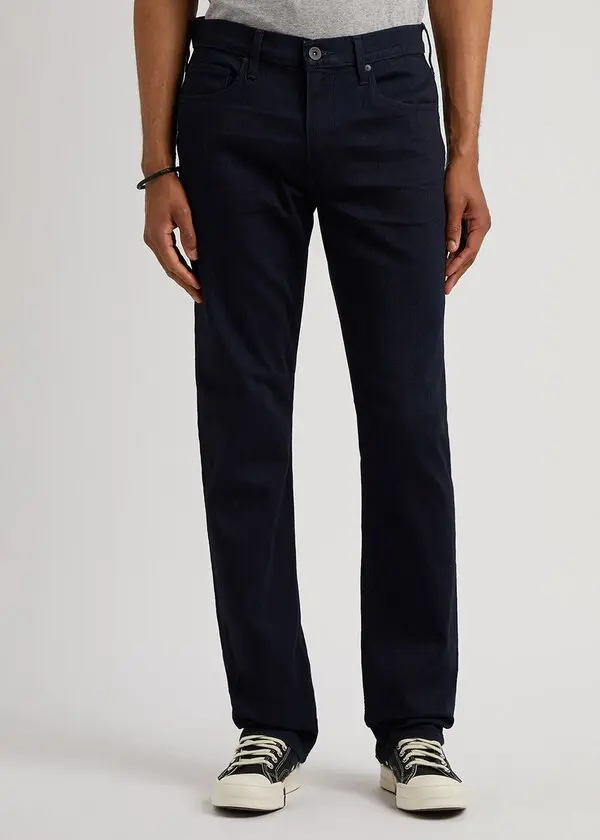 Paige Normandie Straight-leg Jeans - Dark Blue