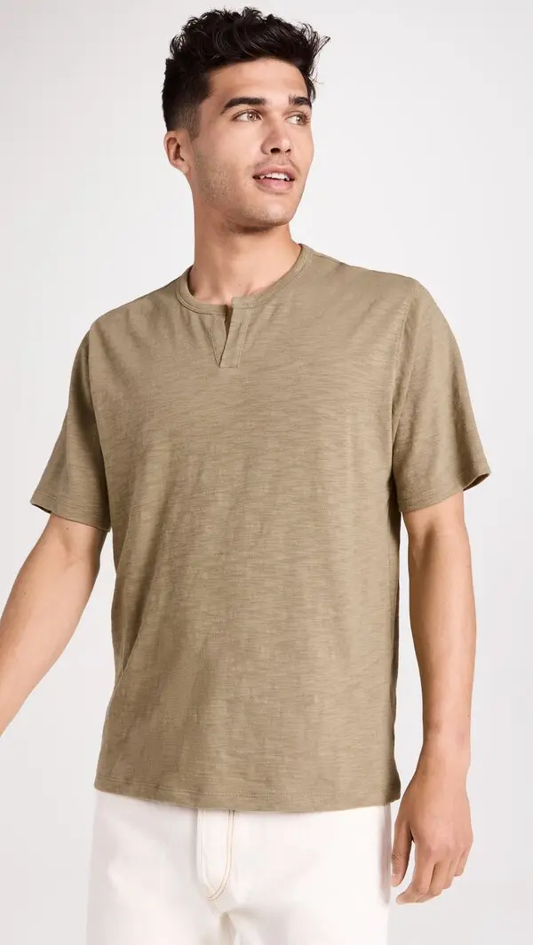 Vince Slub Split Neck Tee - 361omo
