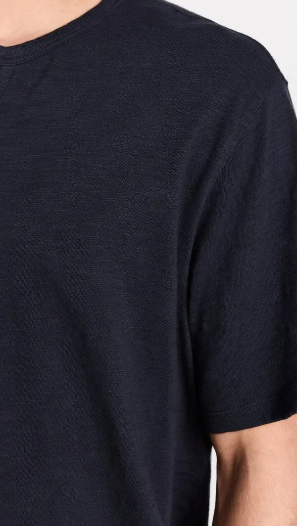 Vince Slub Split Neck Tee - 403cbl