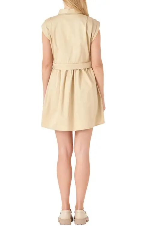 English Factory Pleated Shoulder Shirtdress