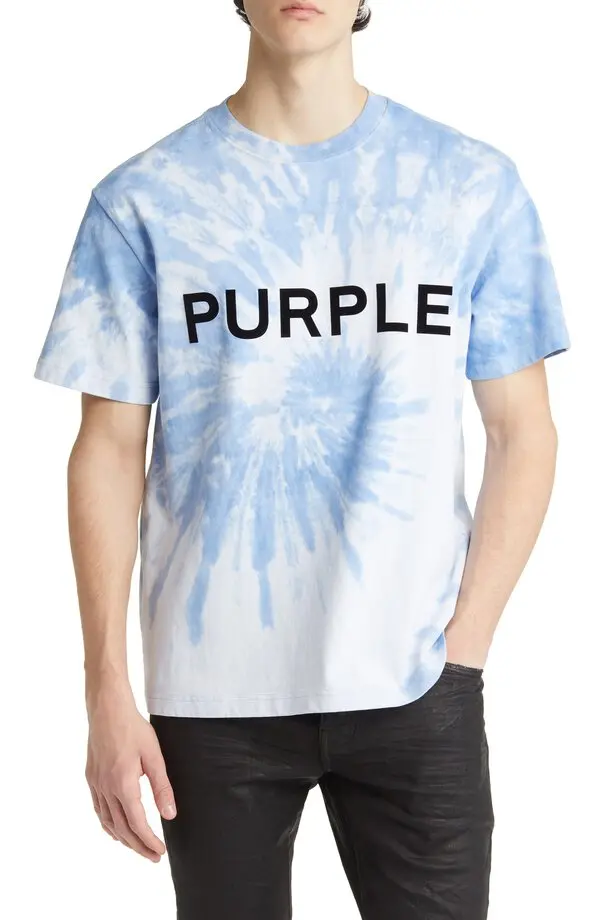 PURPLE BRAND Tie Dye Logo Graphic T-shirt