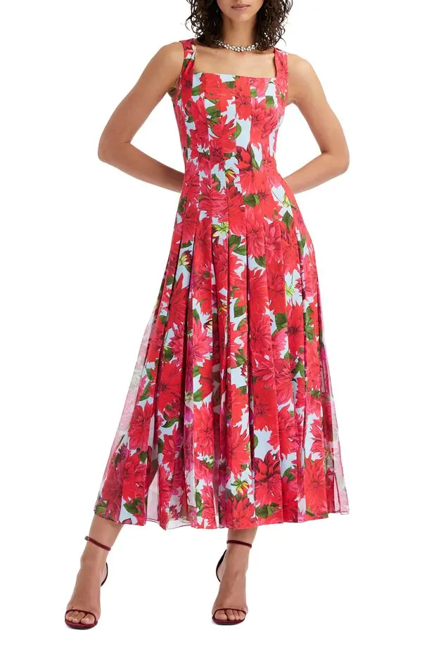 white christmas dresses Callista Crepe A-Line Midi Dress main image 1