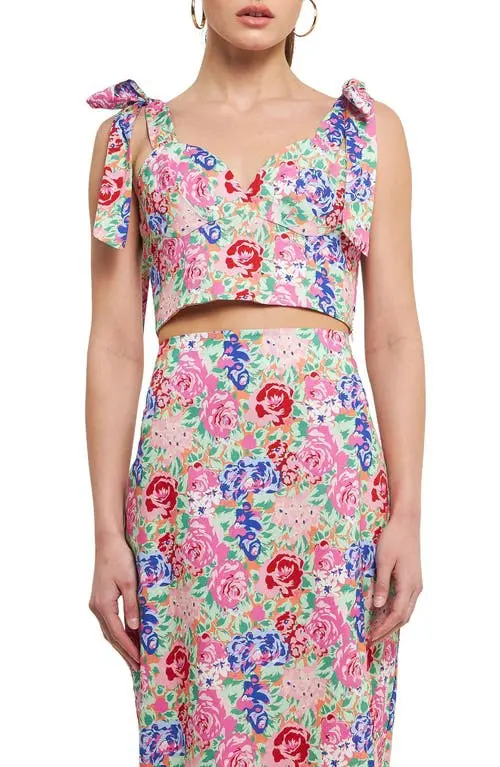 Endless Rose Floral Print Crop Tank