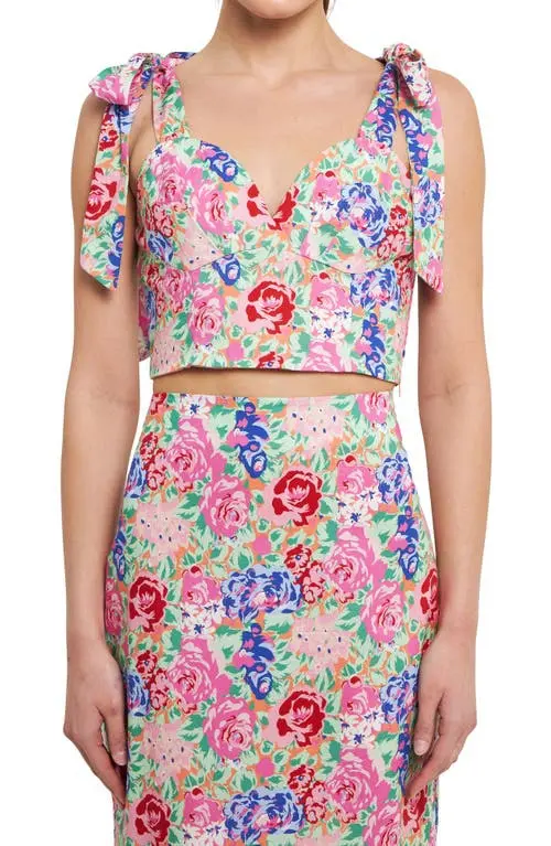 Endless Rose Floral Print Crop Tank