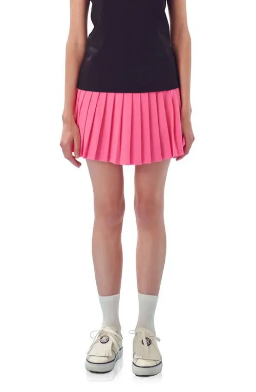 English Factory Sportswear Pleated Skort - Fuchsia