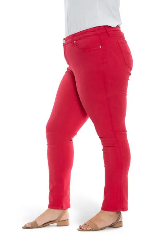 SLINK JEANS Slim Fit Mid-rise Jeans - Rose Red