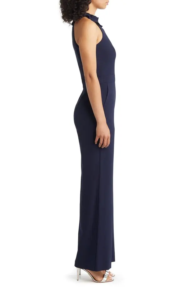 Eliza J Ruffle Halter Neck Jumpsuit