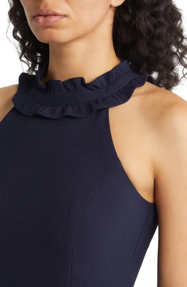 Eliza J Ruffle Halter Neck Jumpsuit