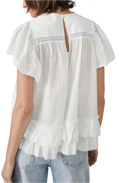 Free People Harrison Lace Ruffle Blouse