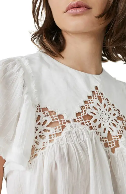 Free People Harrison Lace Ruffle Blouse