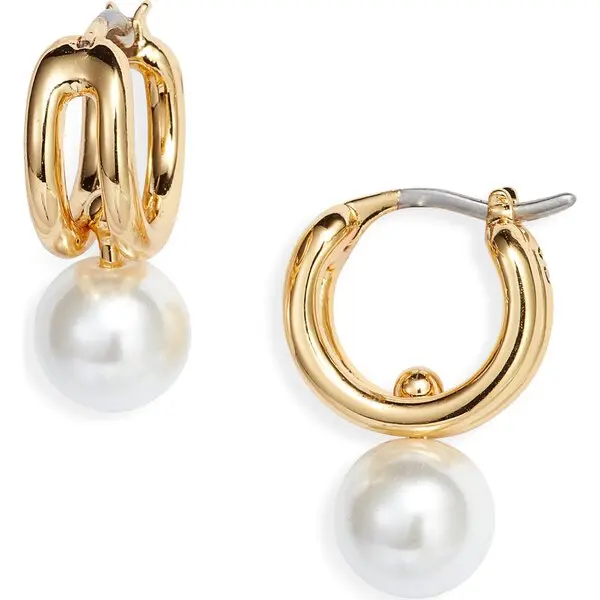 Jenny Bird Nova Huggie Hoop Earrings - High Polish Gold