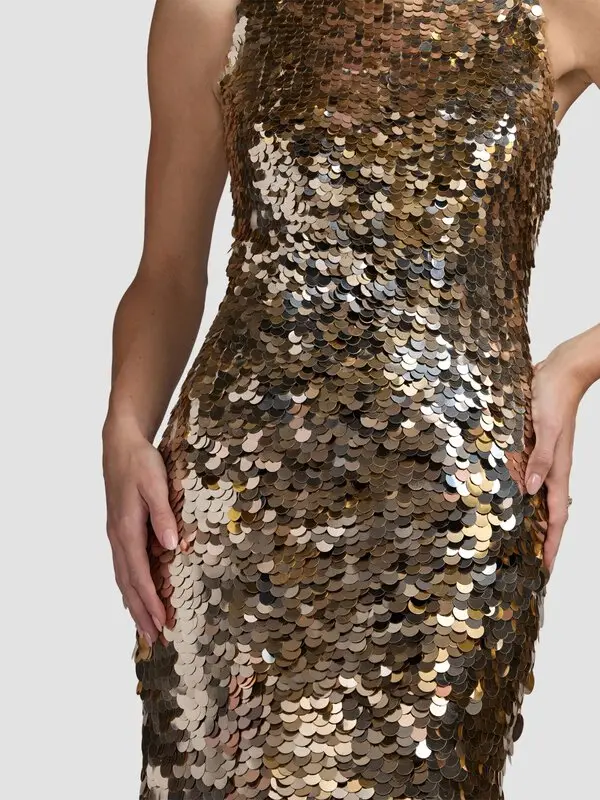 Mac Duggal Sequined Sleeveless Gown