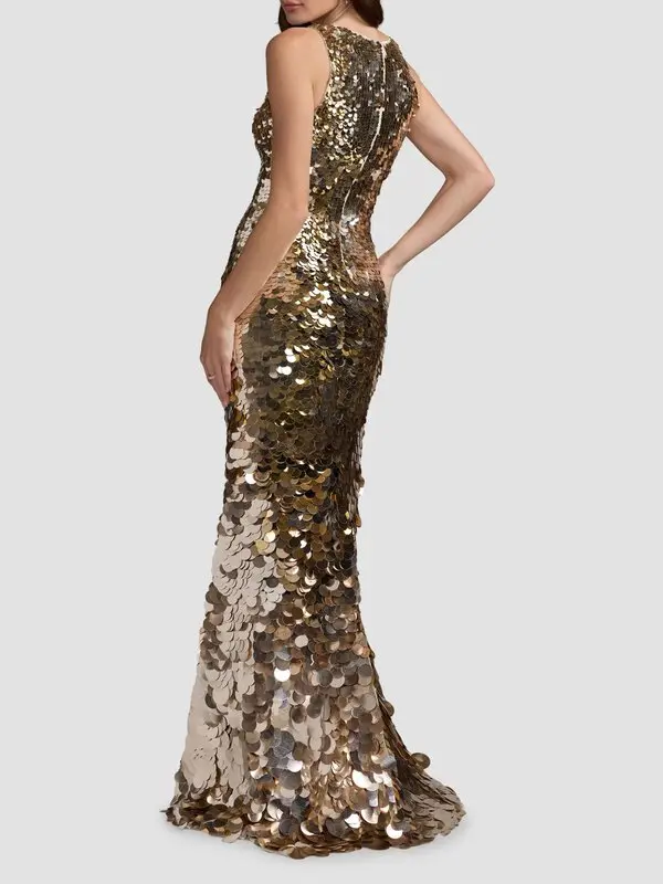 Mac Duggal Sequined Sleeveless Gown