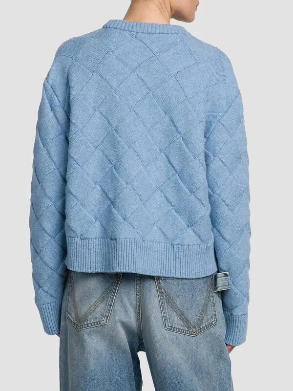 Bottega Veneta Textured Diamond Wool Sweater
