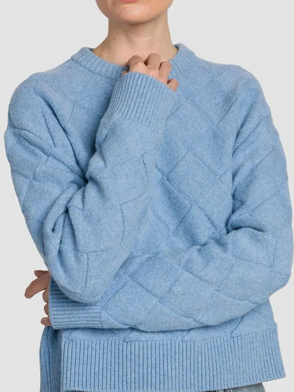 Bottega Veneta Textured Diamond Wool Sweater