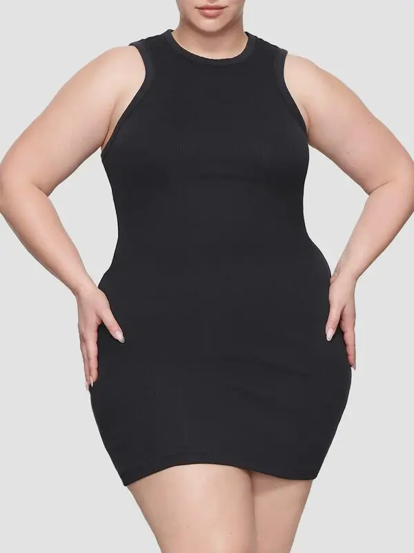SKIMS Cotton Rib Tank Dress - Soot