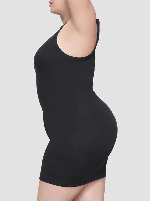 SKIMS Cotton Rib Tank Dress - Soot