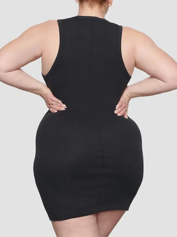 SKIMS Cotton Rib Tank Dress - Soot