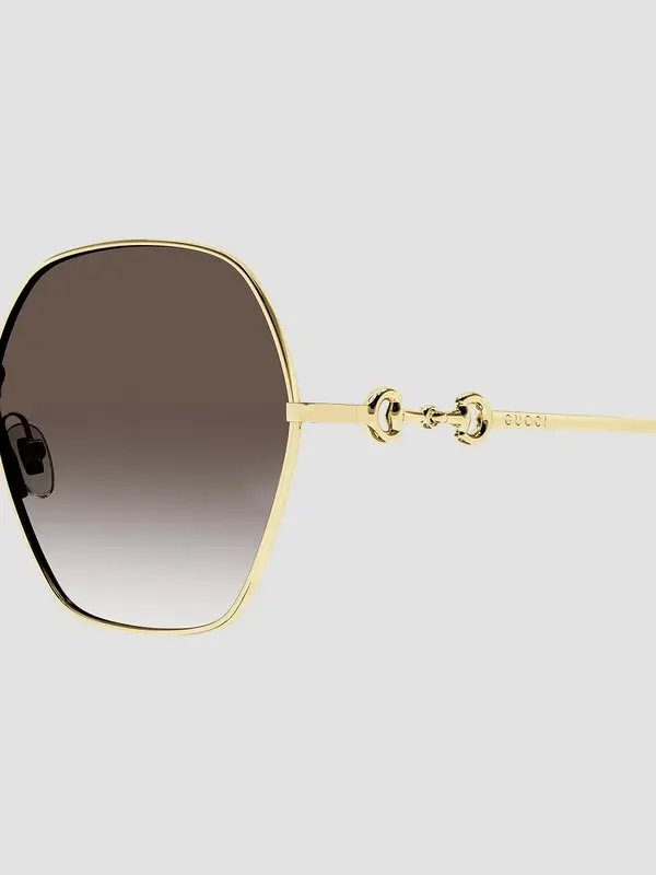 Gucci Horsebit 62mm Geometric Sunglasses