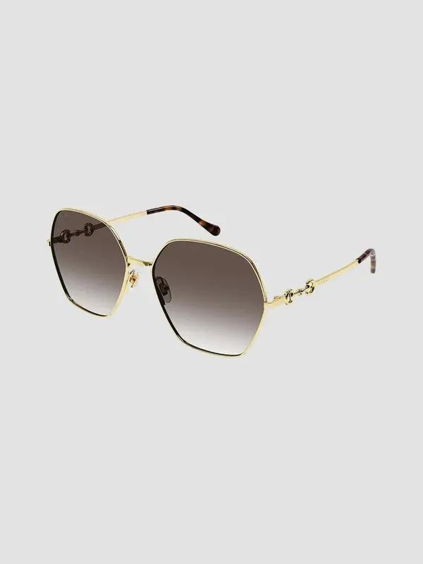 Gucci Horsebit 62mm Geometric Sunglasses