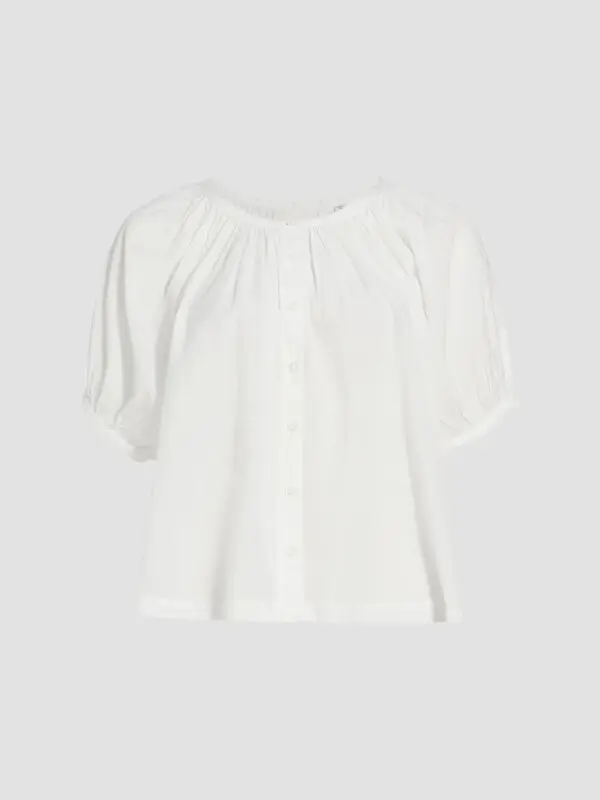 DÔEN June Puff-sleeve Top - Salt