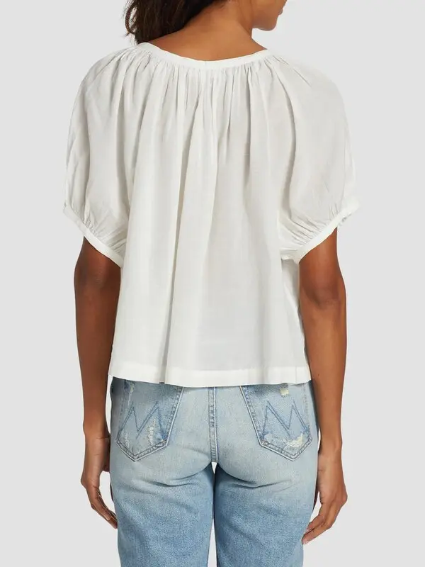 DÔEN June Puff-sleeve Top - Salt