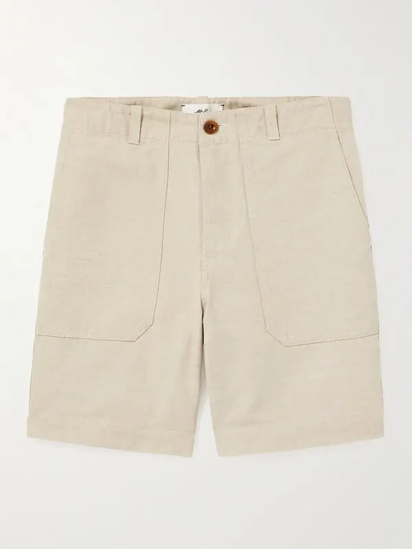 Mr P. Straight-leg Cotton-twill Cargo Shorts
