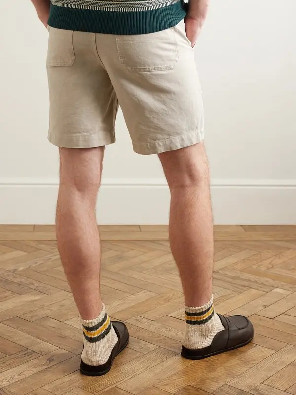 Mr P. Straight-leg Cotton-twill Cargo Shorts