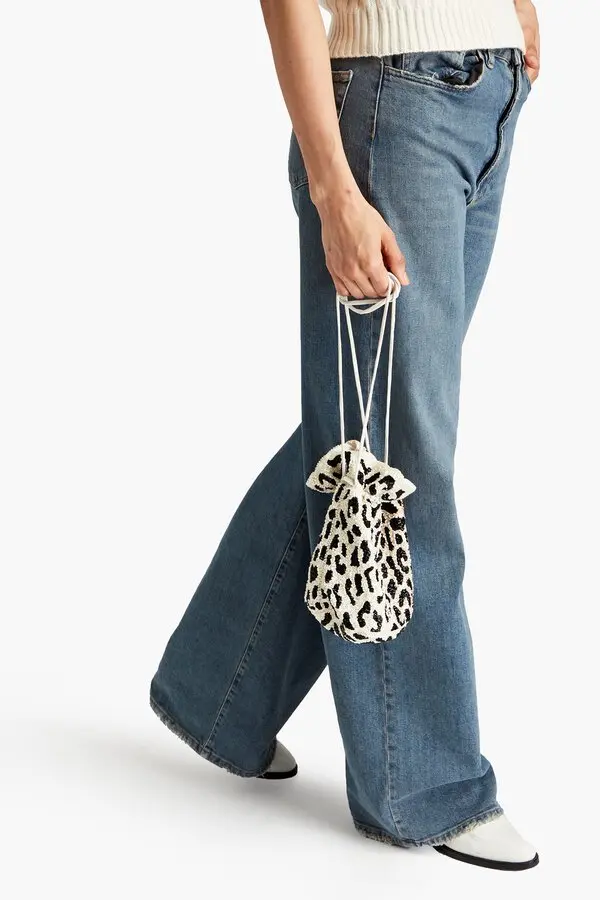 GANNI Beaded Chiffon Bucket Bag